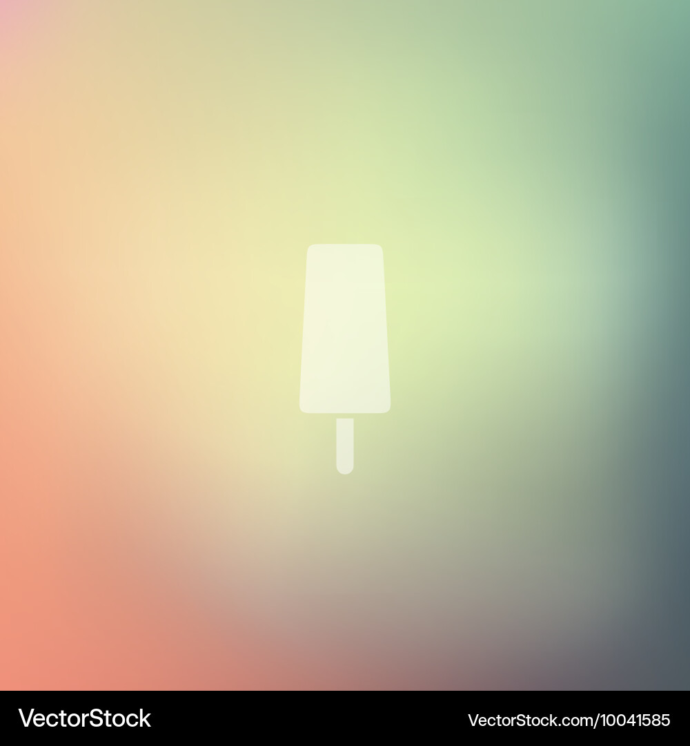 Ice icon on blurred background Royalty Free Vector Image