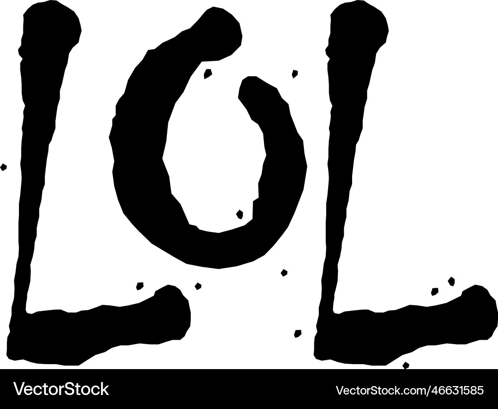 Lol cartoon lettering Royalty Free Vector Image