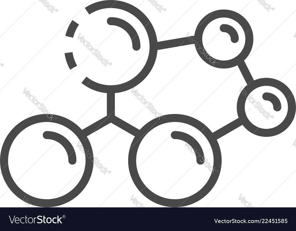 Molecule structure icon outline style Royalty Free Vector Molecule structure icon outline style Royalty Free Vector
