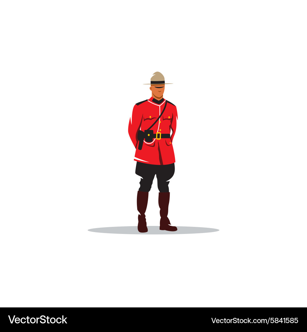 Mountie sign canada police Royalty Free Vector Image