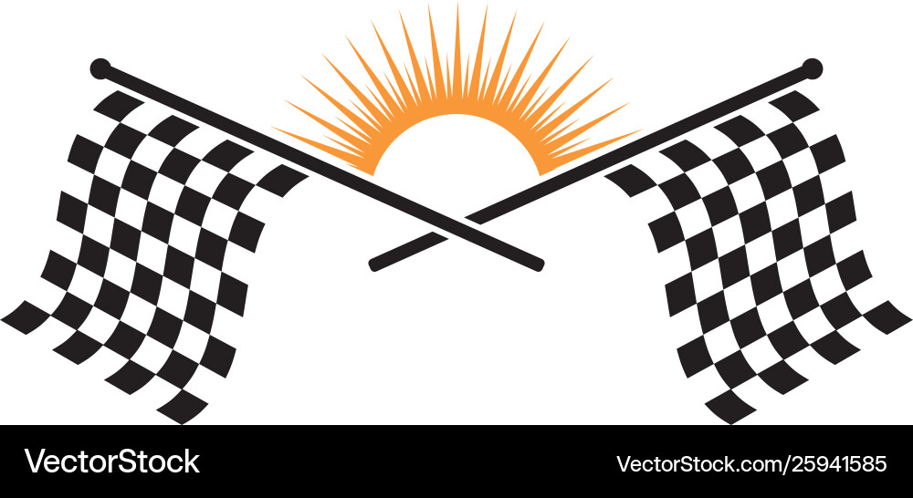 Racing flag icon automotif Royalty Free Vector Image