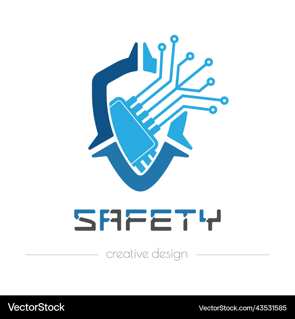Safety a design element for a logo brand sticker Vector Image