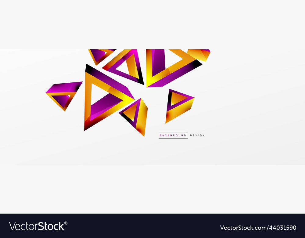 3d triangle abstract background basic shape Vector Image