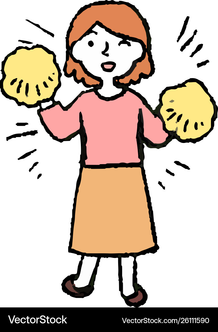 A woman face and pose Royalty Free Vector Image