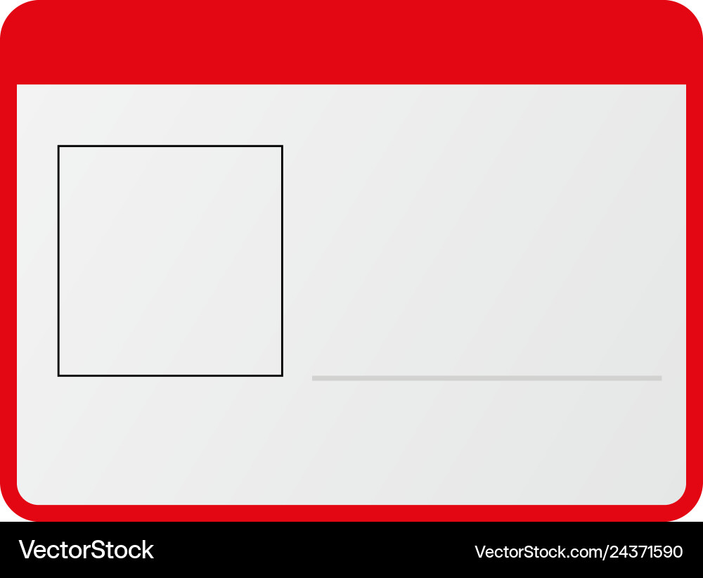 Badge your photo and text red Royalty Free Vector Image
