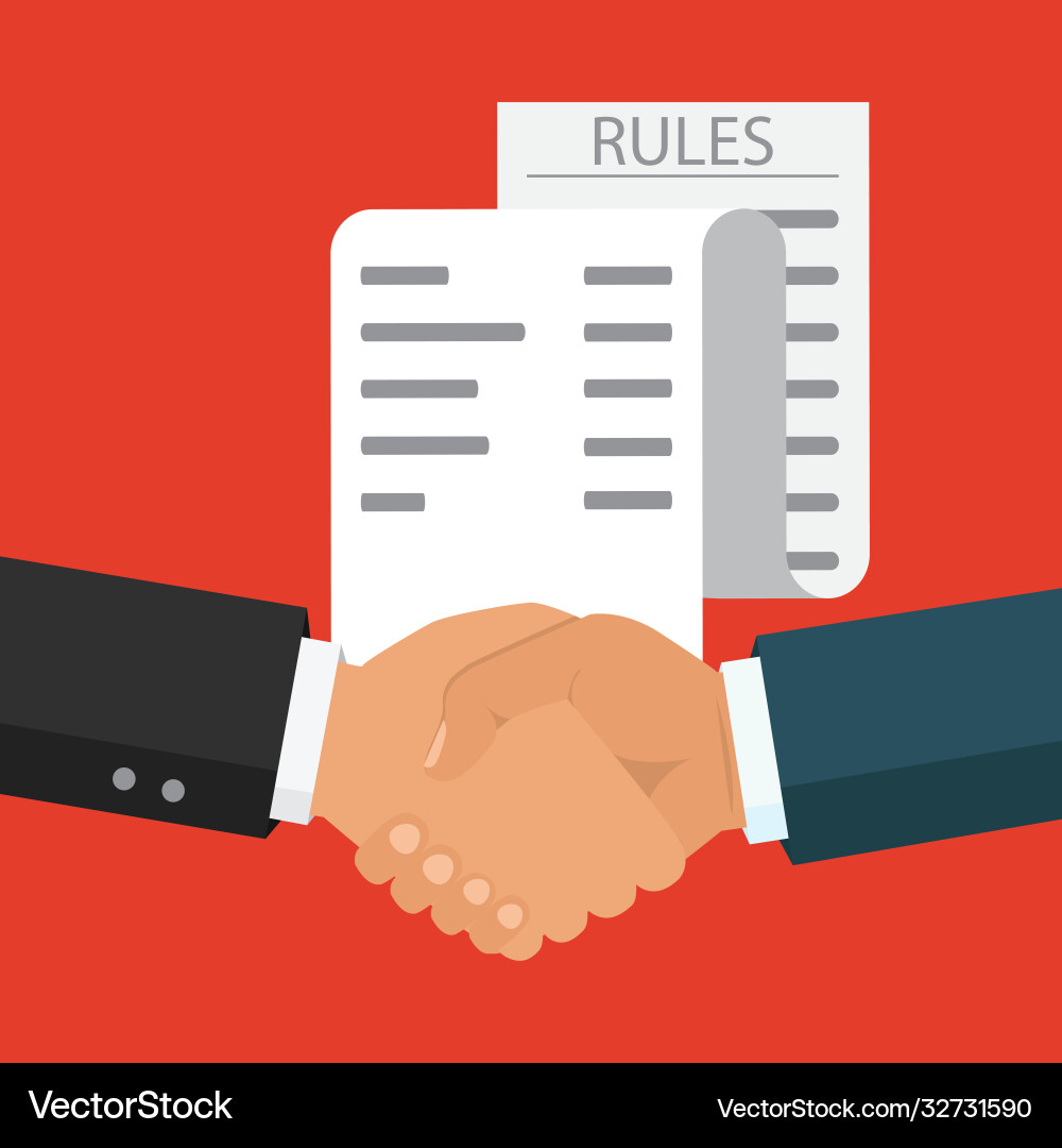 Business service concept contract terms Royalty Free Vector