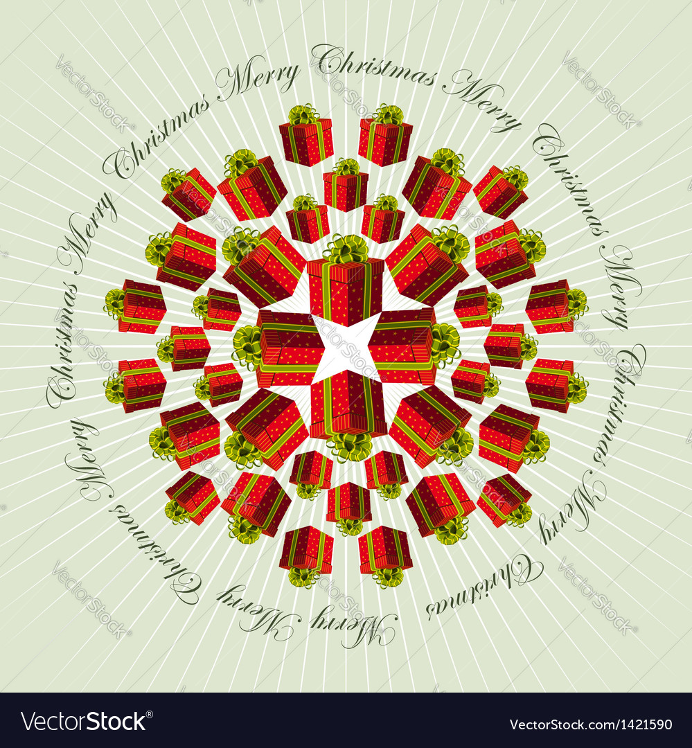 Christmas mandala background Royalty Free Vector Image