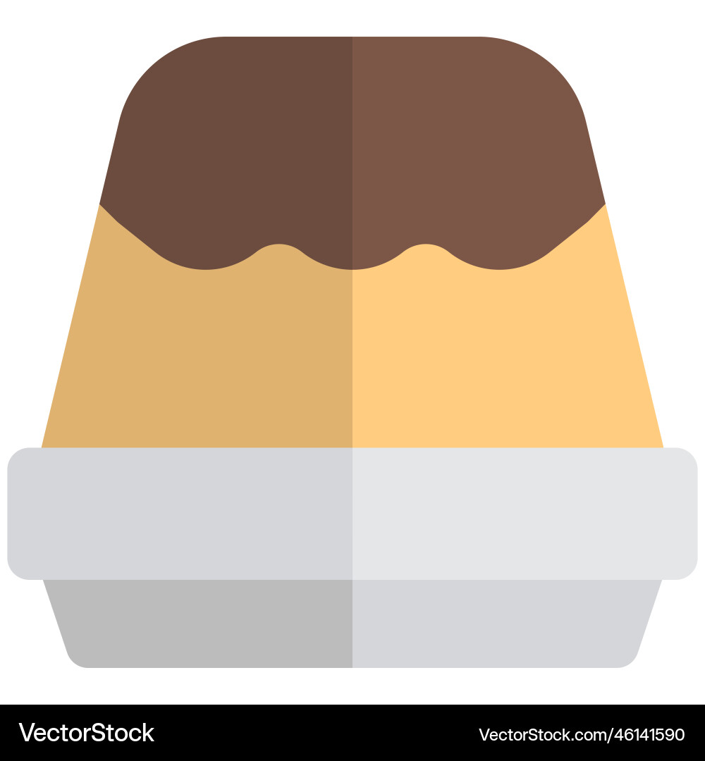 Condensed milk pudding with delicious dripping Vector Image