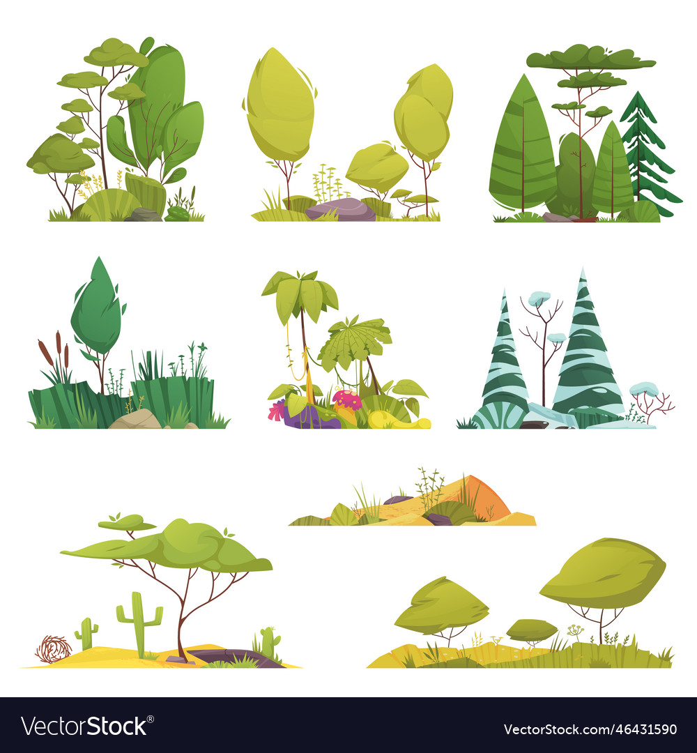 Ecosystem types set Royalty Free Vector Image - VectorStock