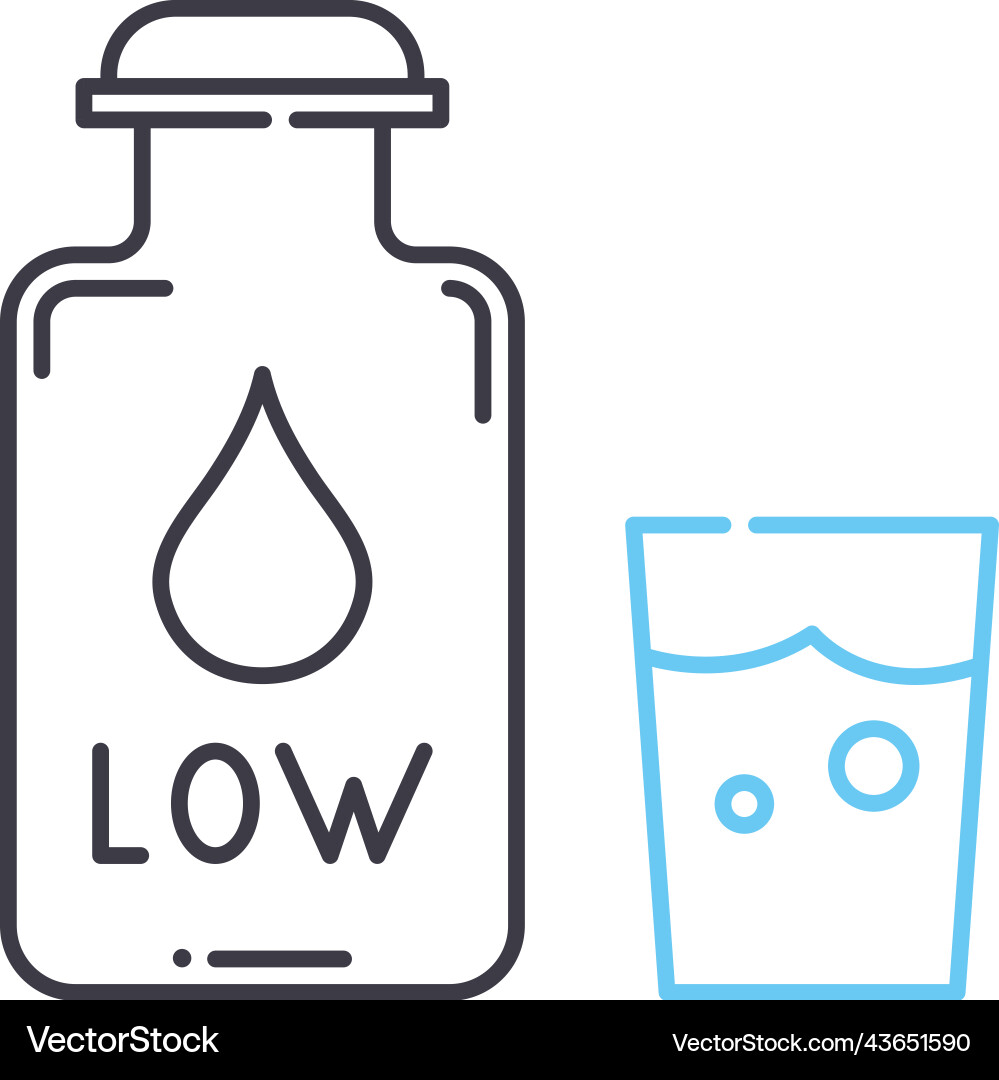 Low fat line icon outline symbol Royalty Free Vector Image