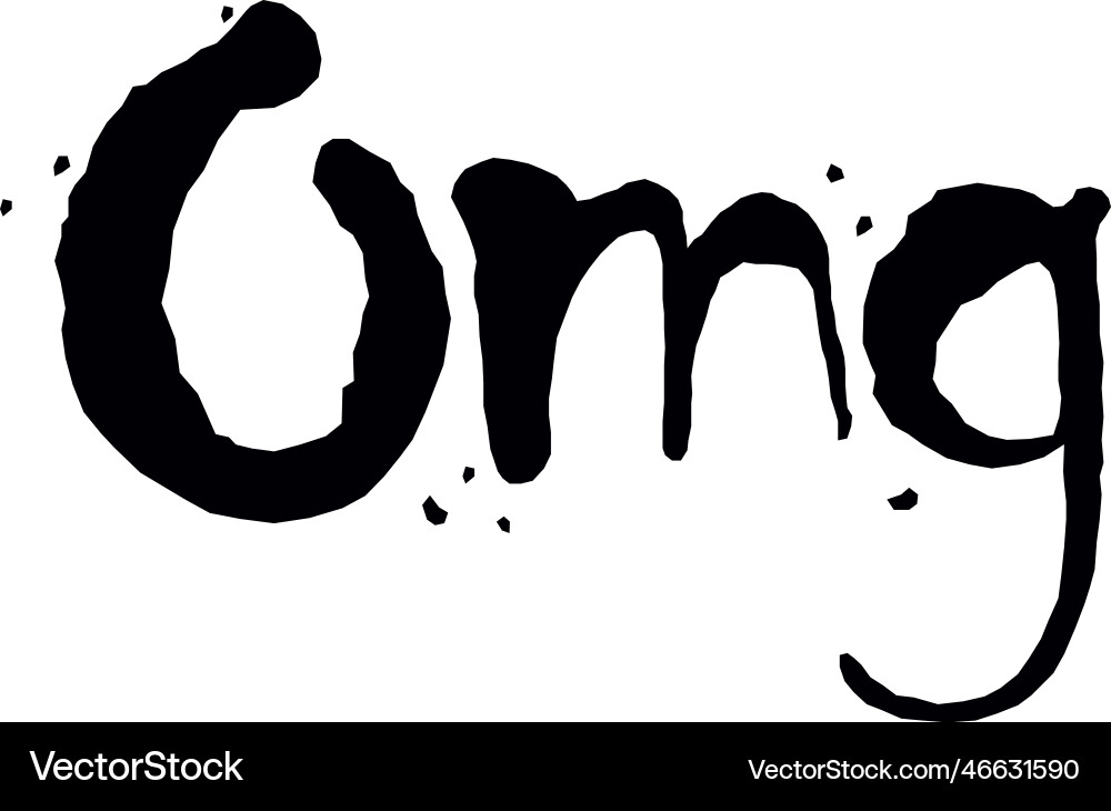 Omg cartoon lettering Royalty Free Vector Image