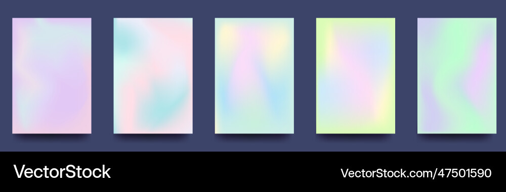 Set of abstract gradient backgrounds cover Vector Image