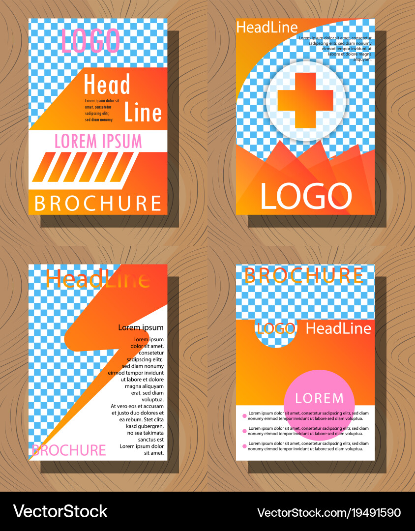 Set of layout background for art template Vector Image