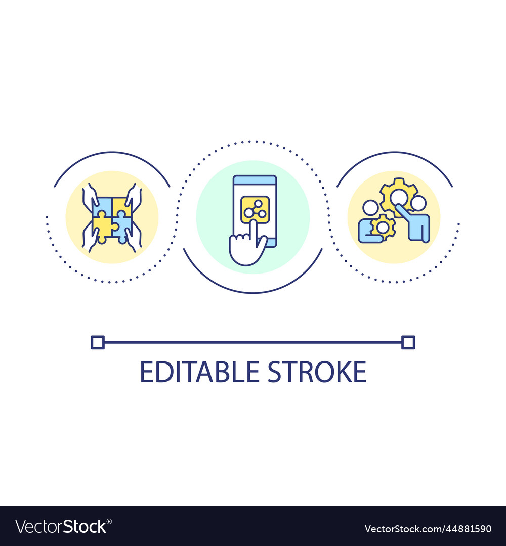 Software optimization loop concept icon Royalty Free Vector