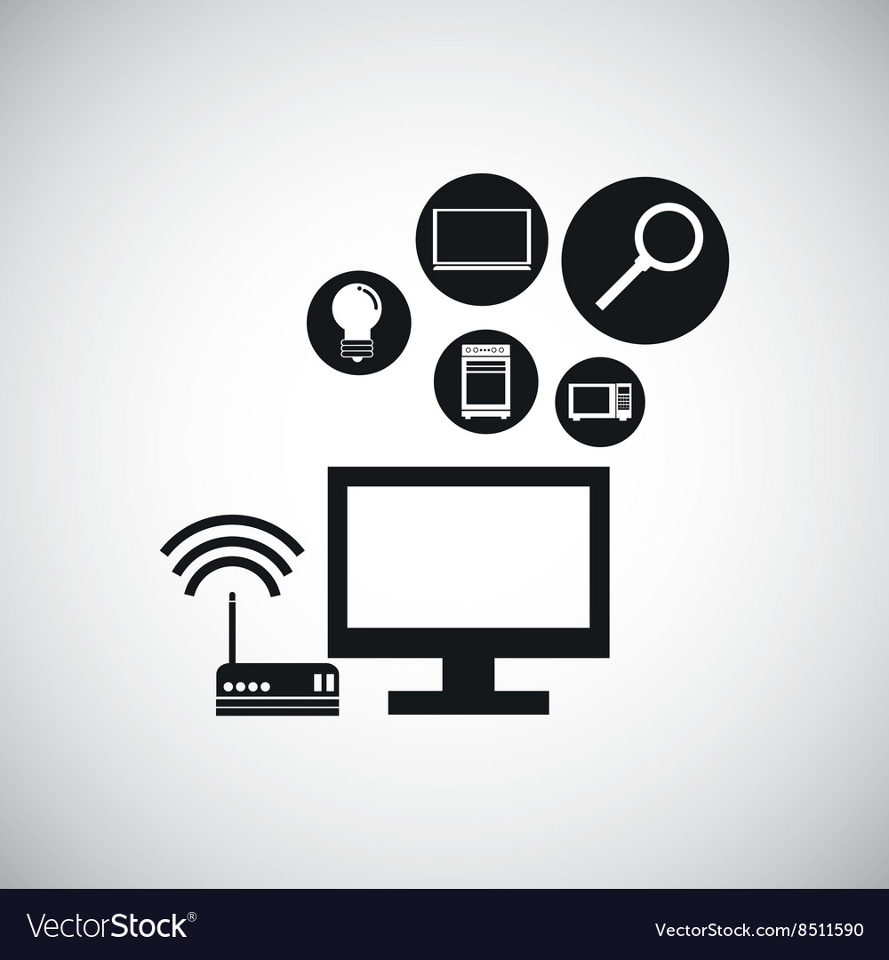 Technology design over white background Royalty Free Vector