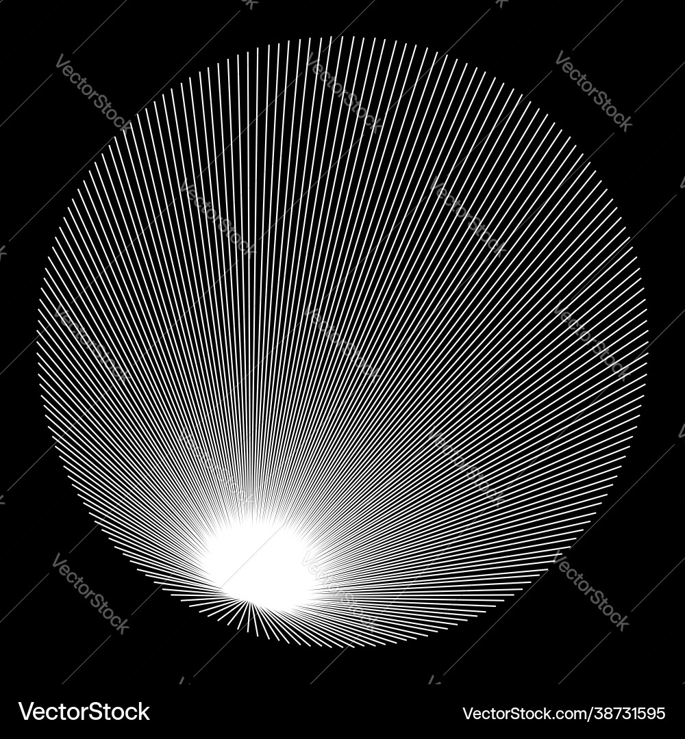 Abstract radial radiating lines stripes burst Vector Image