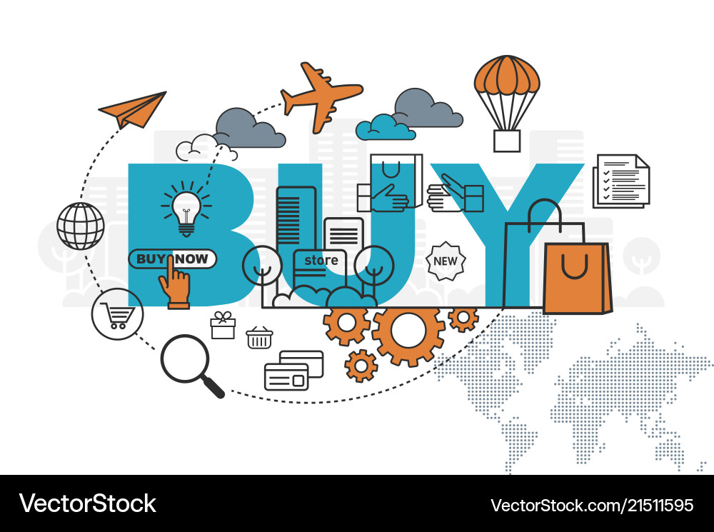 Buy banner background design concept Royalty Free Vector