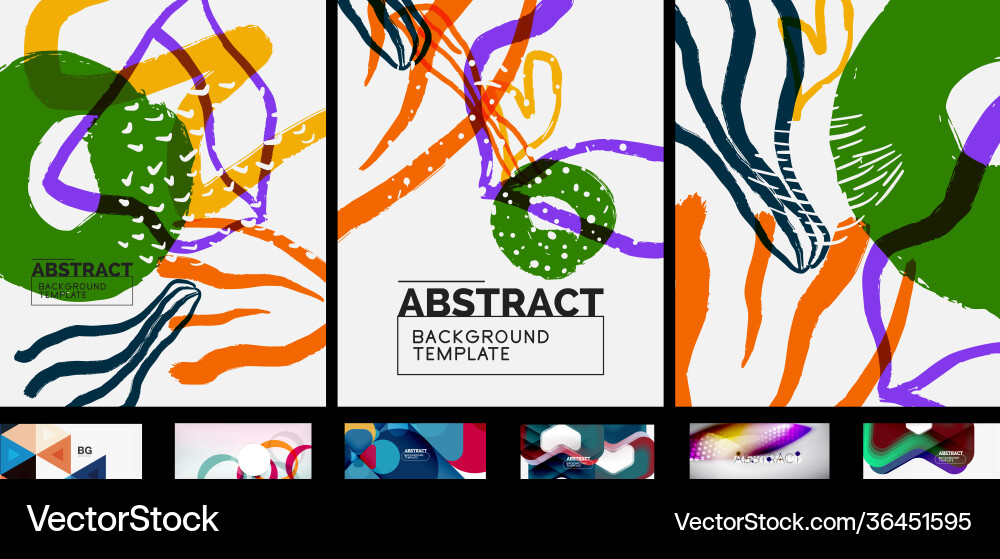 Clean minimal trendy wallpaper set Royalty Free Vector Image