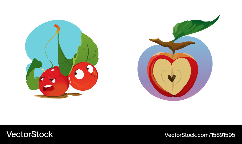 Digital funny cartoon growing red Royalty Free Vector Image