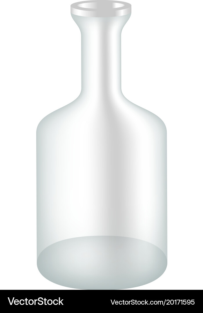 Empty glass bottle Royalty Free Vector Image - VectorStock