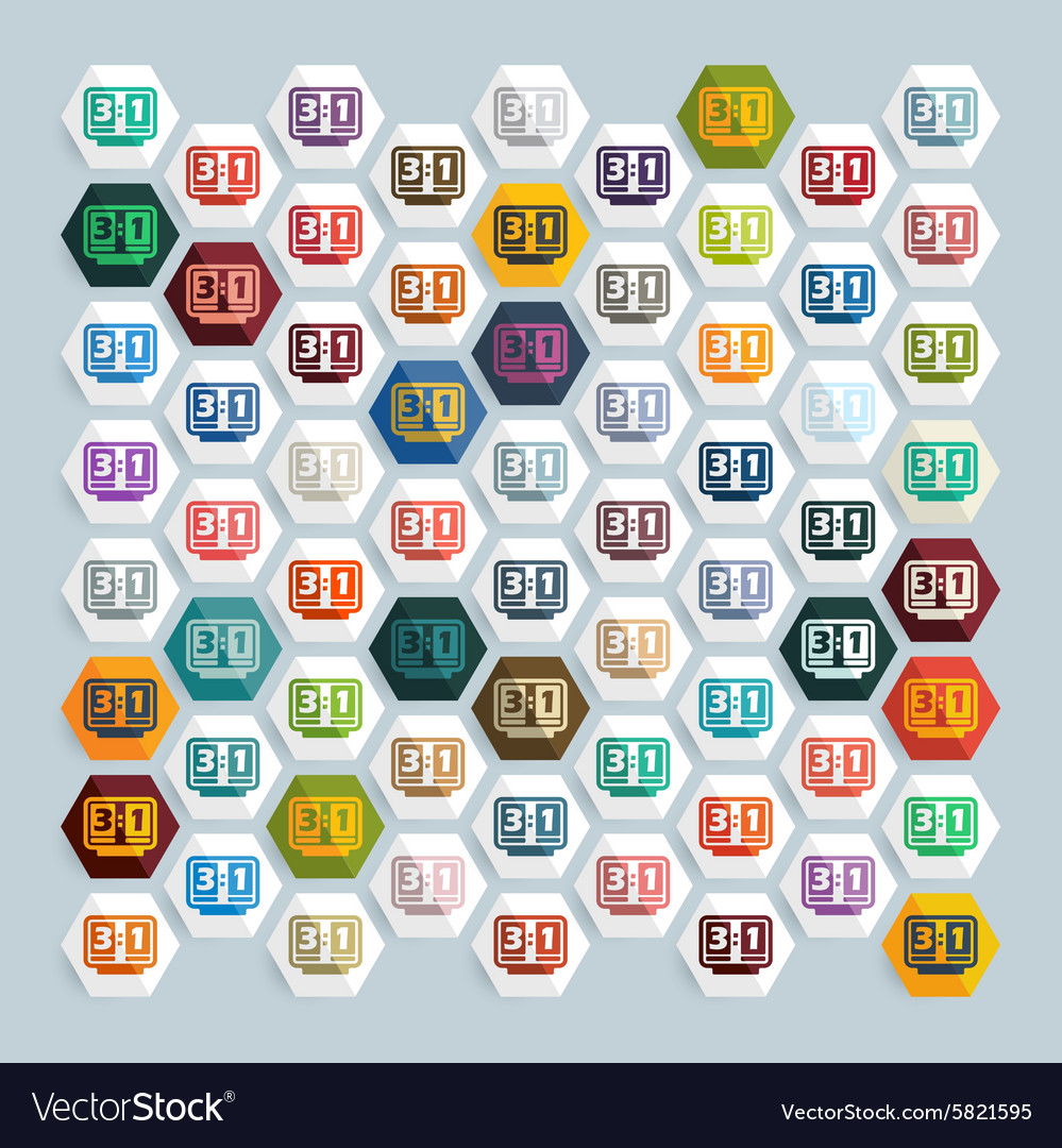 Flat design score board Royalty Free Vector Image