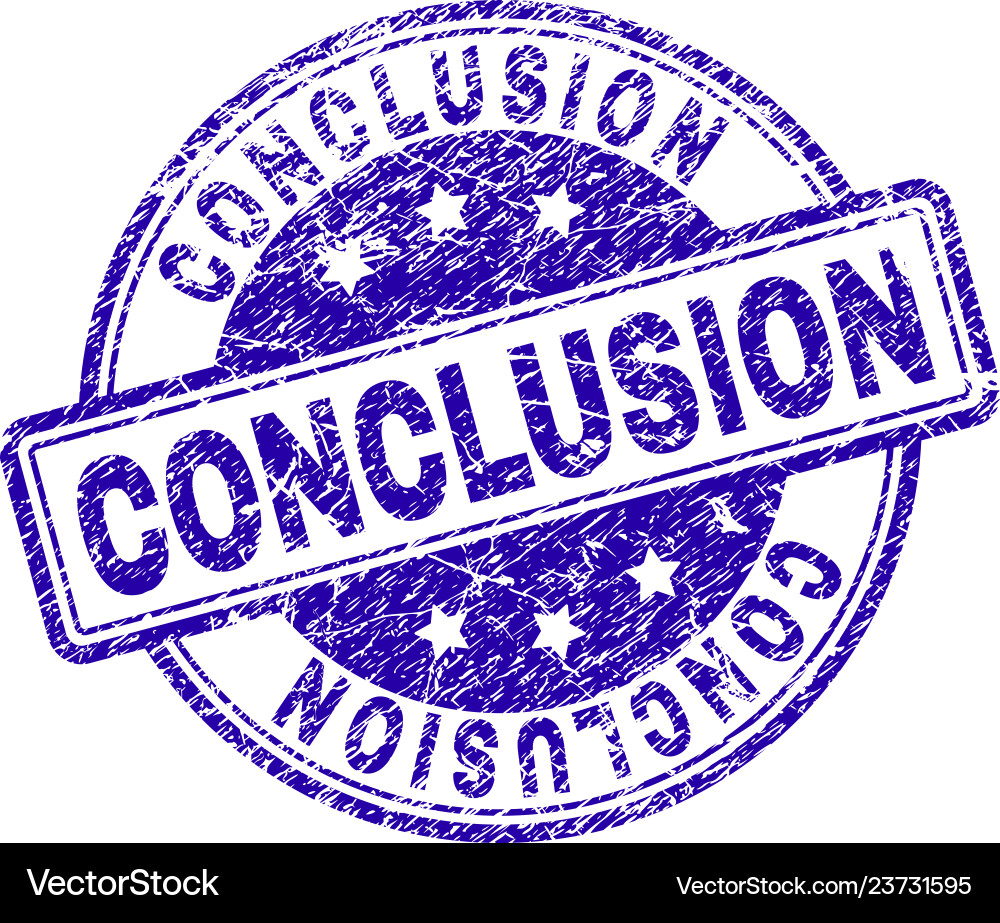 Grunge textured conclusion stamp seal Royalty Free Vector