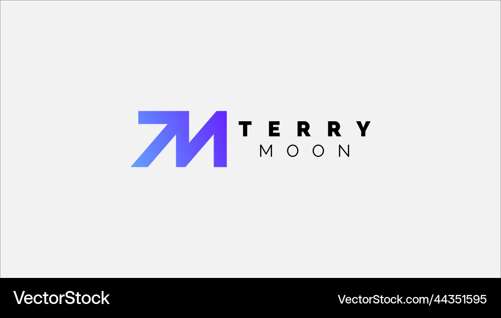 Modern abstract tm letter logo design Royalty Free Vector