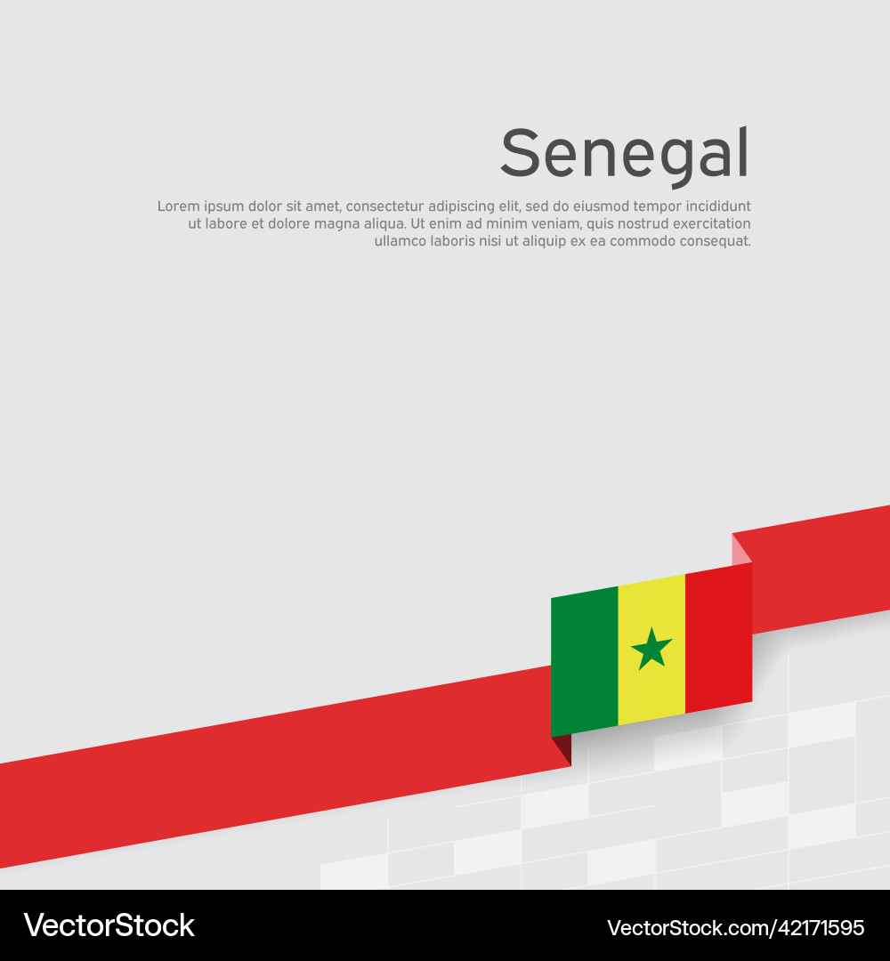 Senegal flag background state patriotic Royalty Free Vector