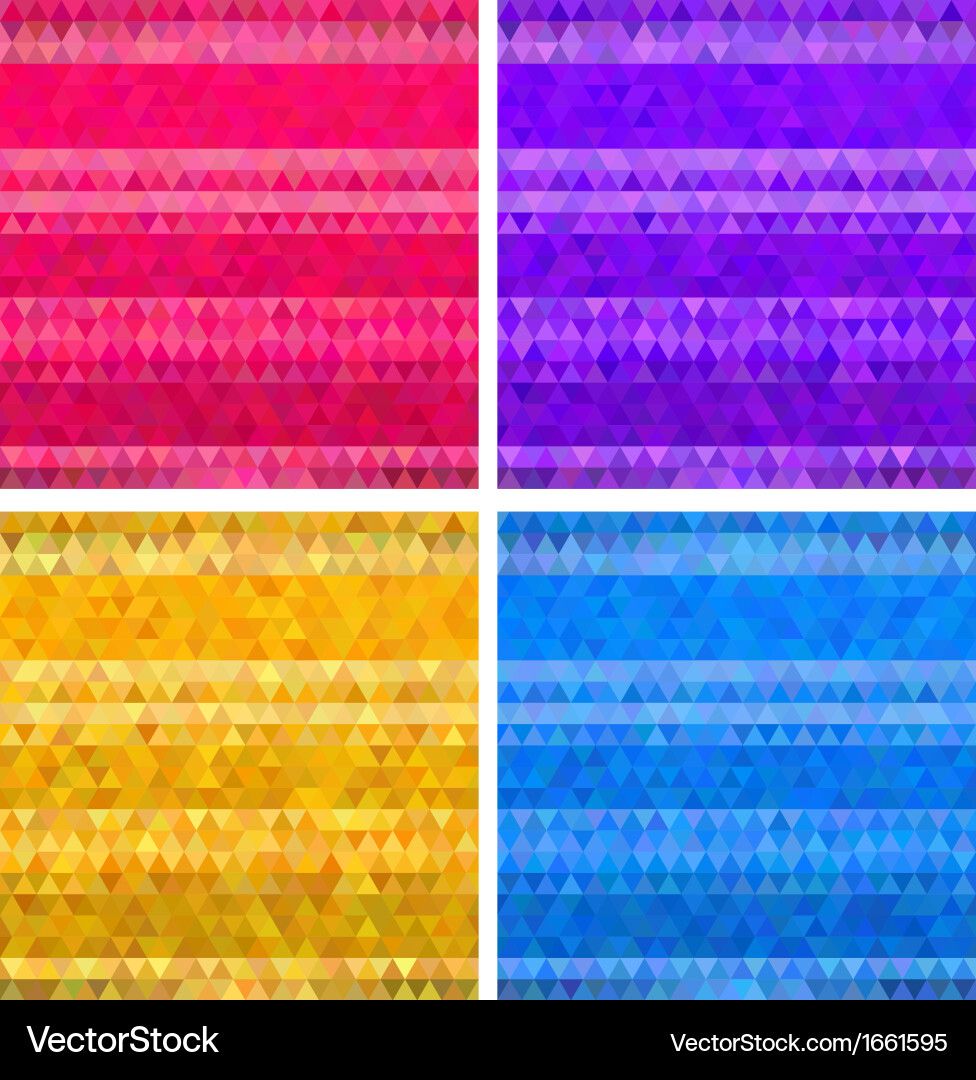Set of abstract polygon style backgrounds Vector Image