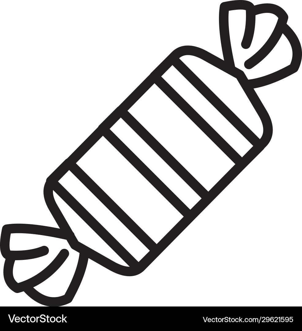 Toffee icon template black color editable Vector Image