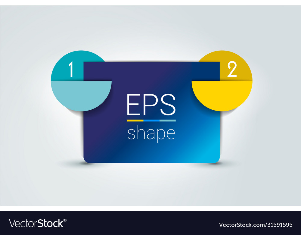 Two steps template numbered chart infographic Vector Image