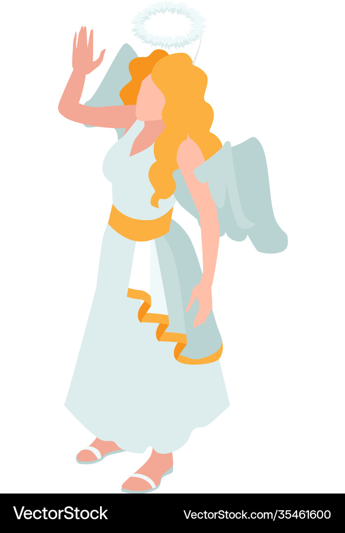 Angel carnival costume Royalty Free Vector Image