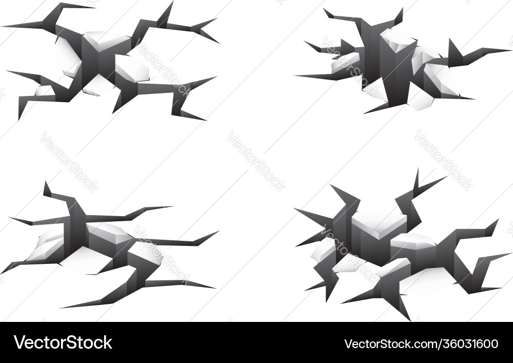Ground cracks Royalty Free Vector Image - VectorStock