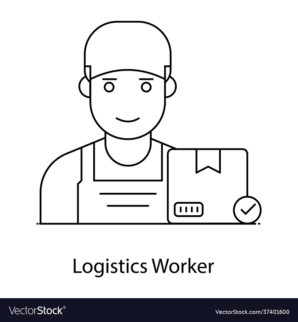 Logistic worker Royalty Free Vector Image - VectorStock