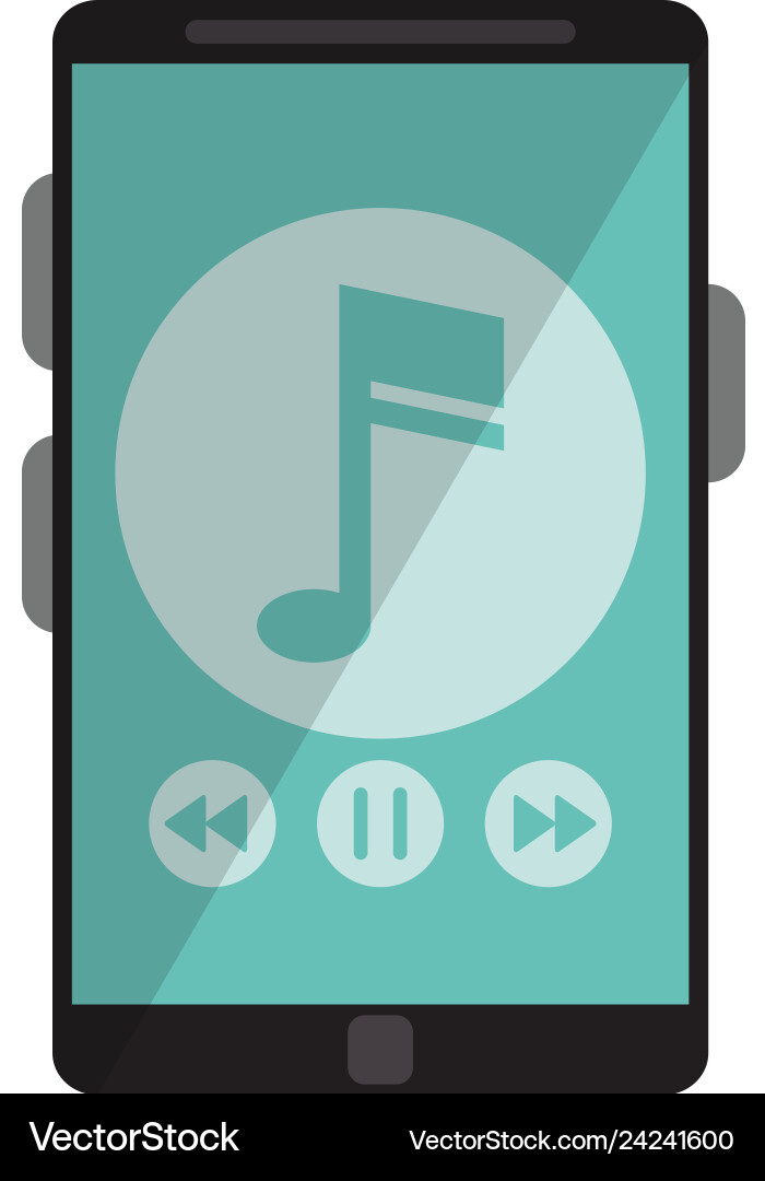 Music and smartphone Royalty Free Vector Image