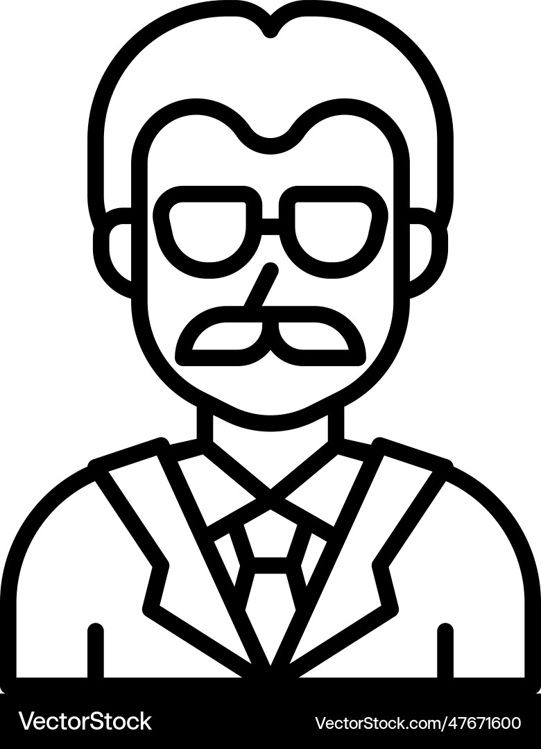 Principal icon high school related Royalty Free Vector Image