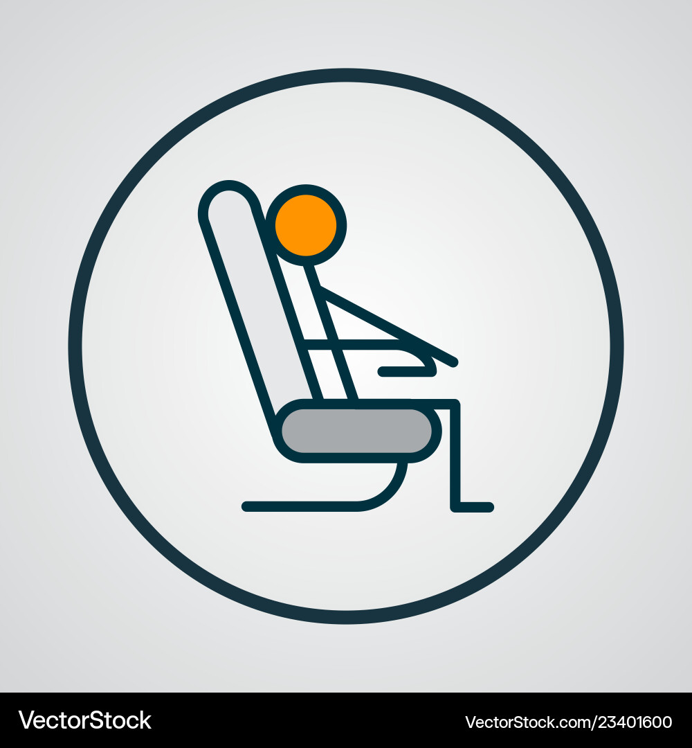 Sitting man icon colored line symbol premium Vector Image