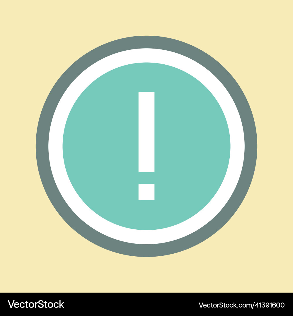 Sticker error outline - color mate style - simple Vector Image