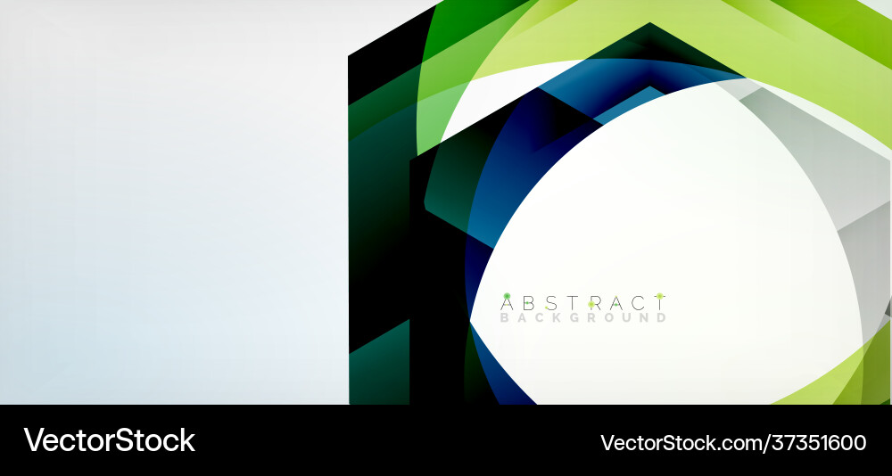 Transparent hexagons geometric shapes abstract Vector Image