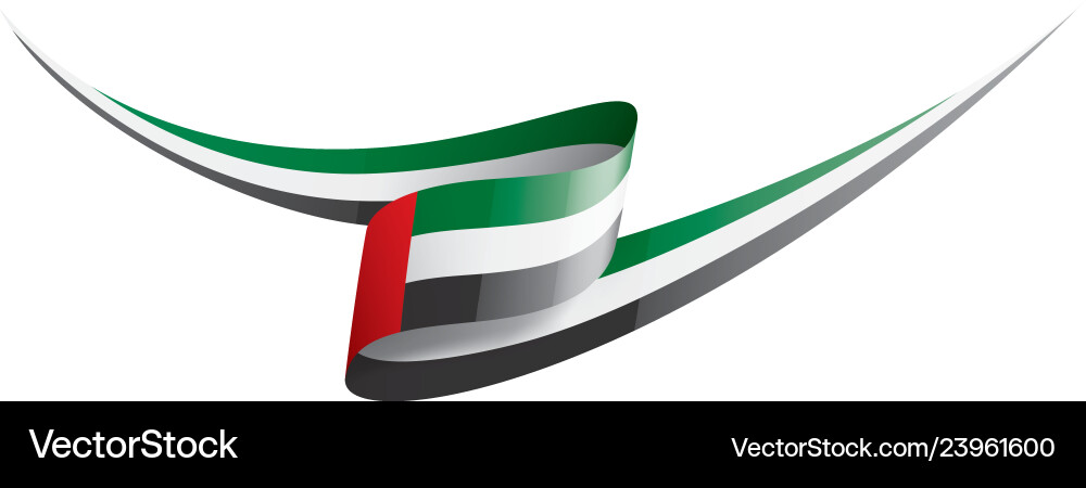 United arab emirates flag Royalty Free Vector Image