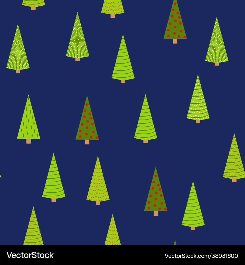Winter seamless pattern with fir trees and pines Vector Image