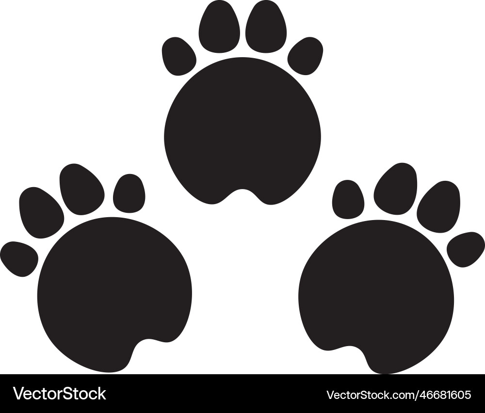 Animal foot print logo Royalty Free Vector Image