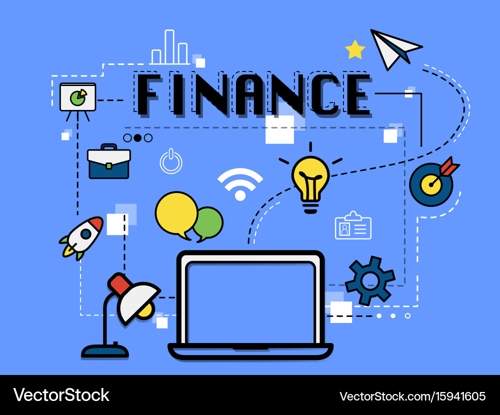 Finance graphic for business concept Royalty Free Vector