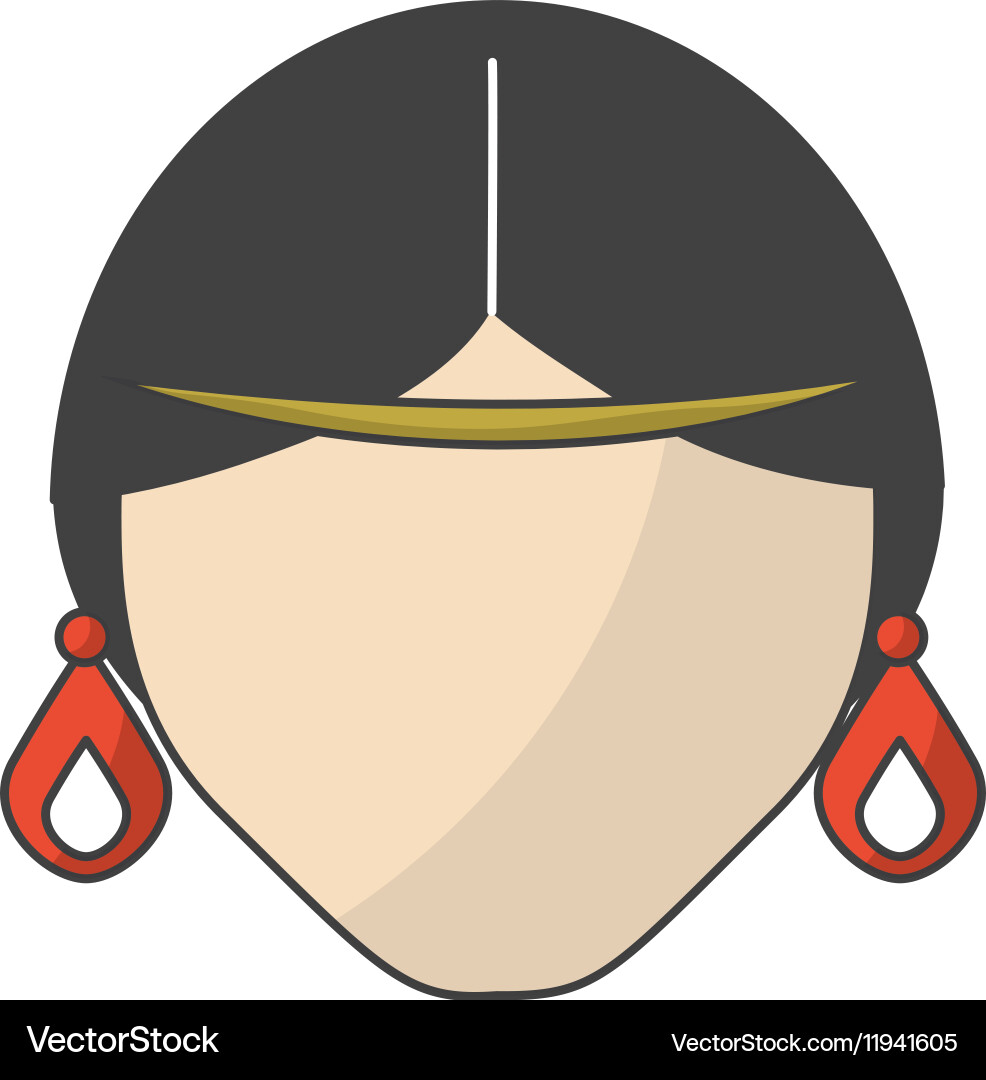 Indian women face Royalty Free Vector Image - VectorStock