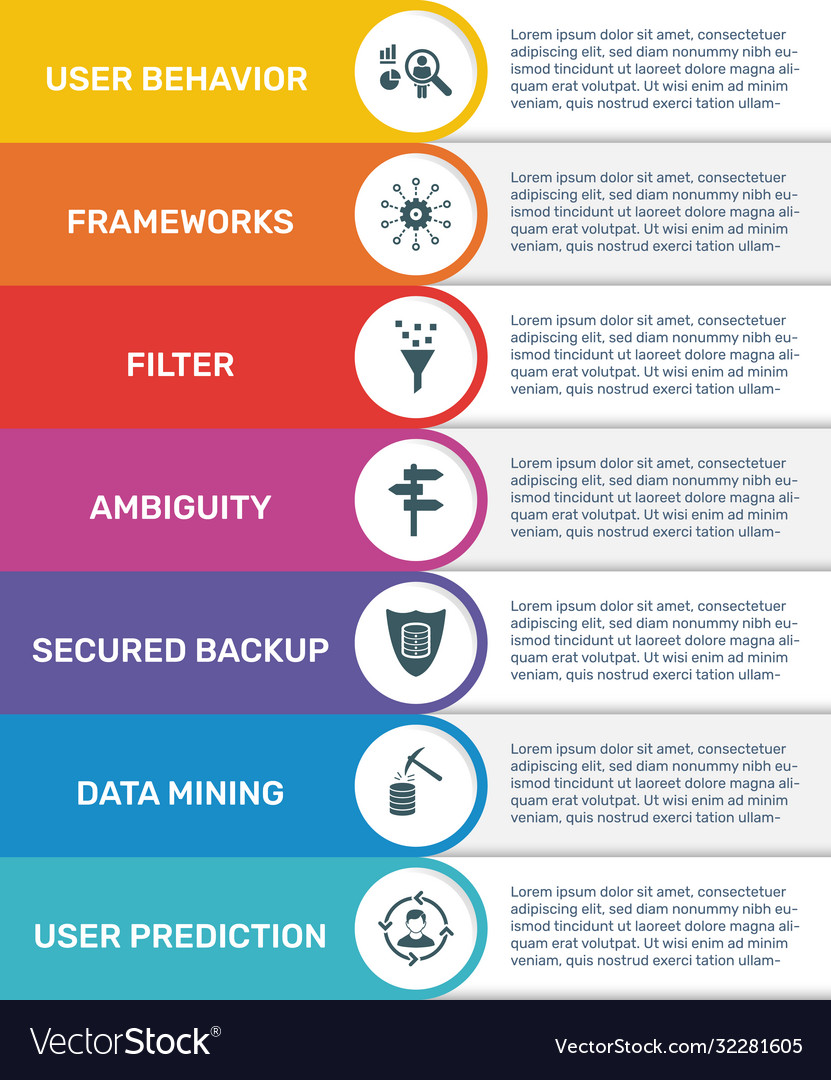 Infographic banner template big data modern flat Vector Image