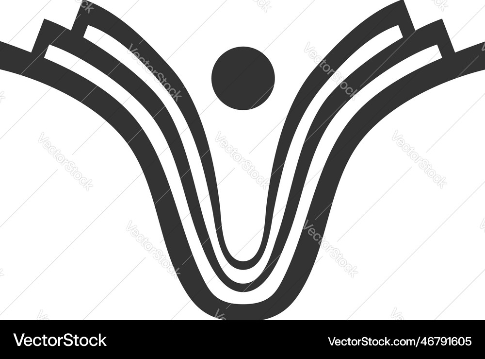 Open book logo template icon brand identity Vector Image