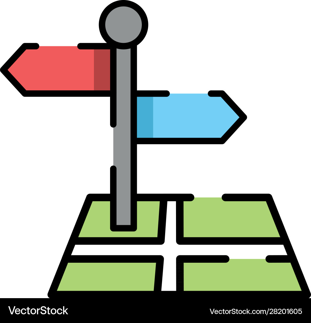 Paper map guide with traffic signal icon Vector Image