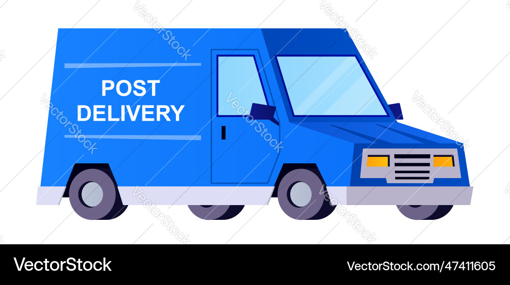 Post delivery car - modern flat design style Vector Image