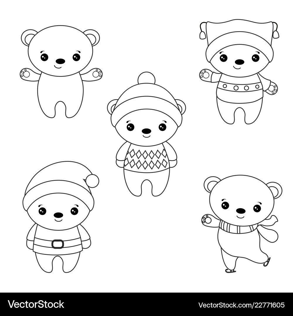 Set of christmas characters Royalty Free Vector Image