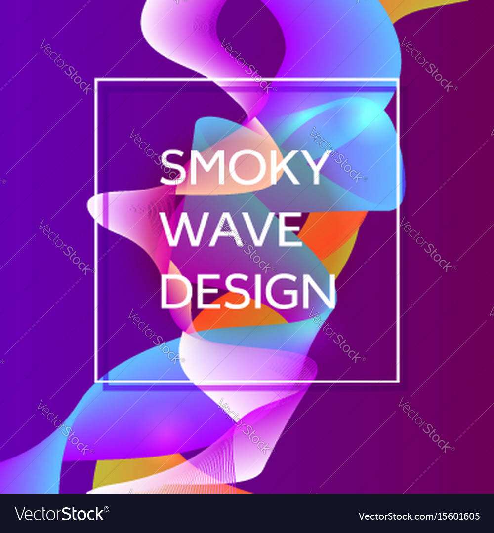 Smoky waves background structural curved pattern Vector Image